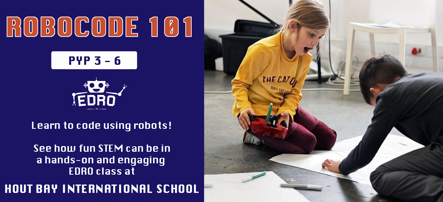 Book tickets for EDRO RoboCode @ Hout Bay International School (PYP3 - 6)