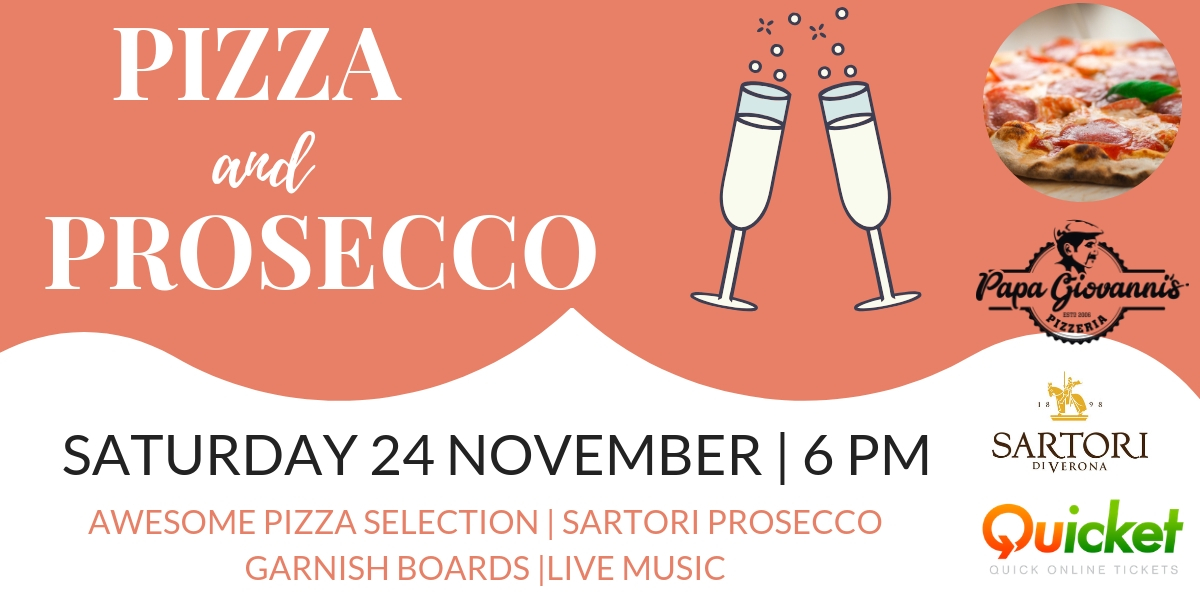 Book tickets for Prosecco & Pizza