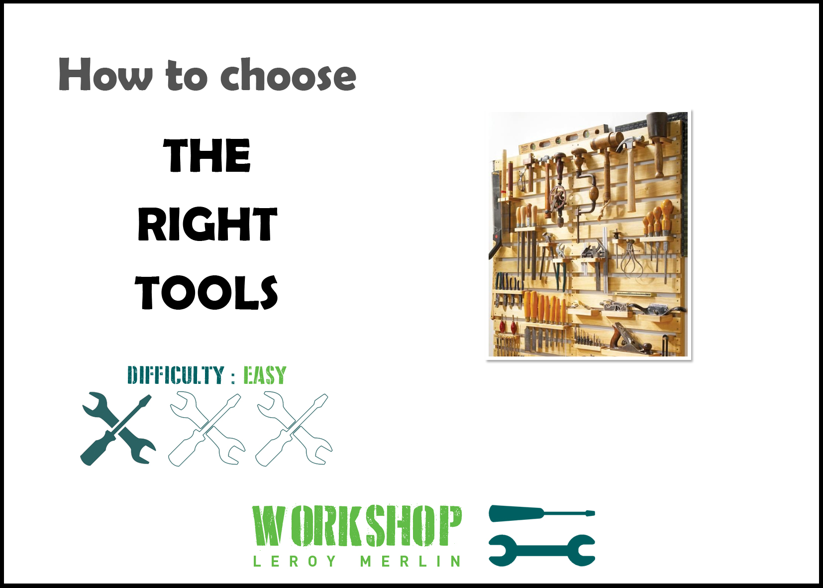 Book tickets for How to choose the right tools