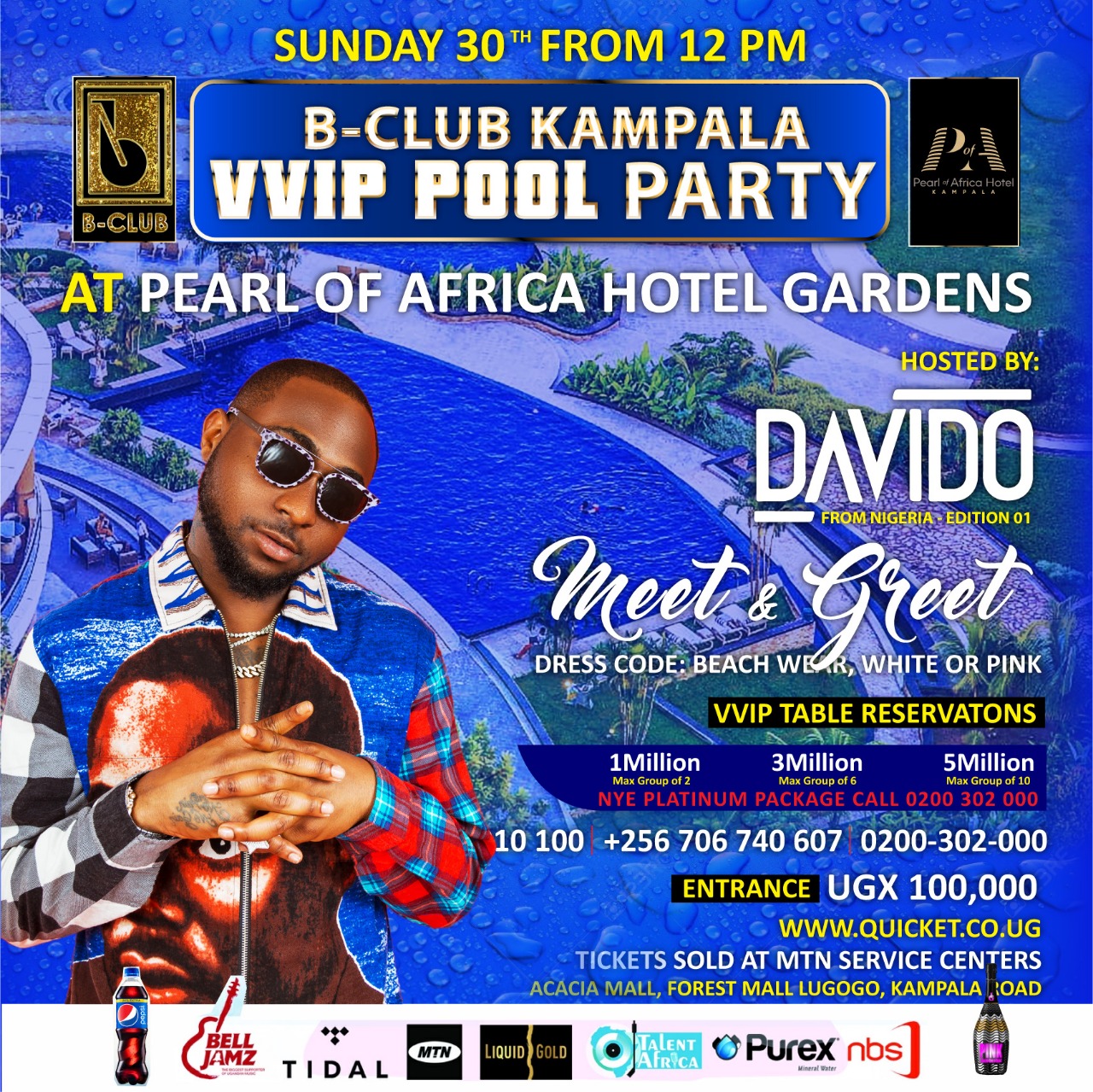 Book tickets for B-Club Kampala VVIP Pool Party