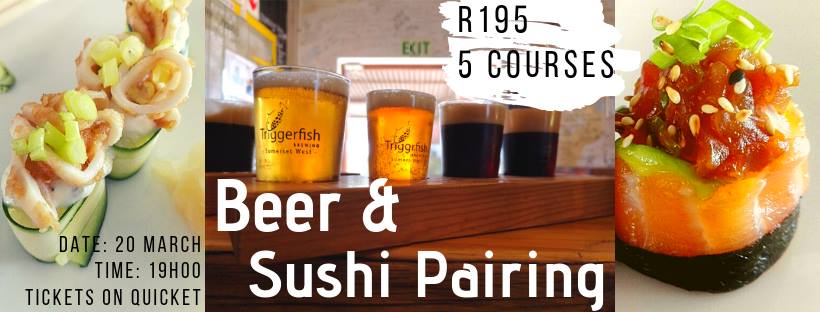 Book tickets for Beer & Sushi pairing at Triggerfish