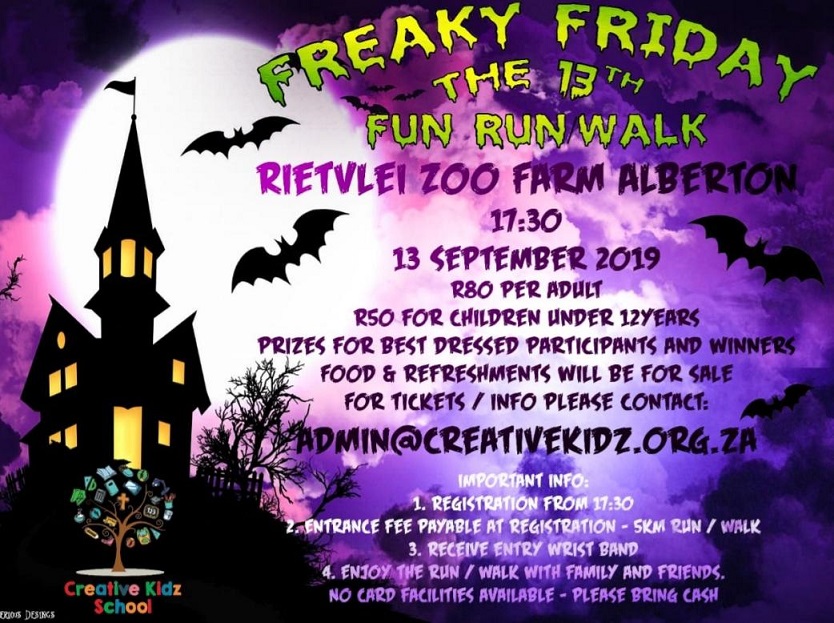 Book tickets for Freaky Friday Fun Walk/Run