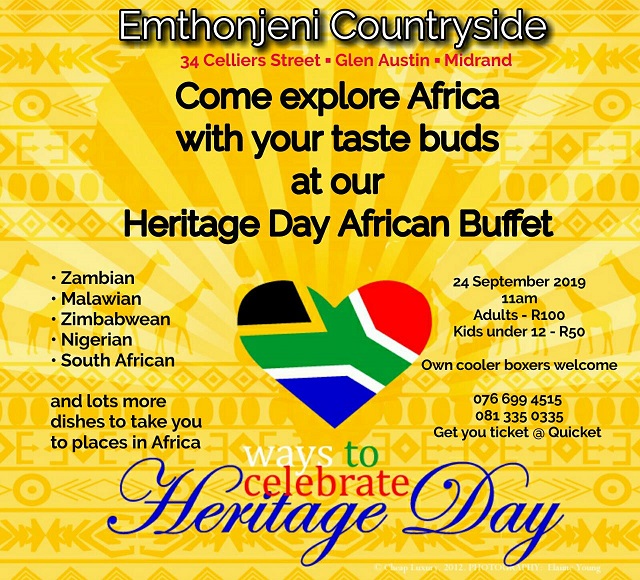 Book tickets for HERITAGE DAY BUFFET