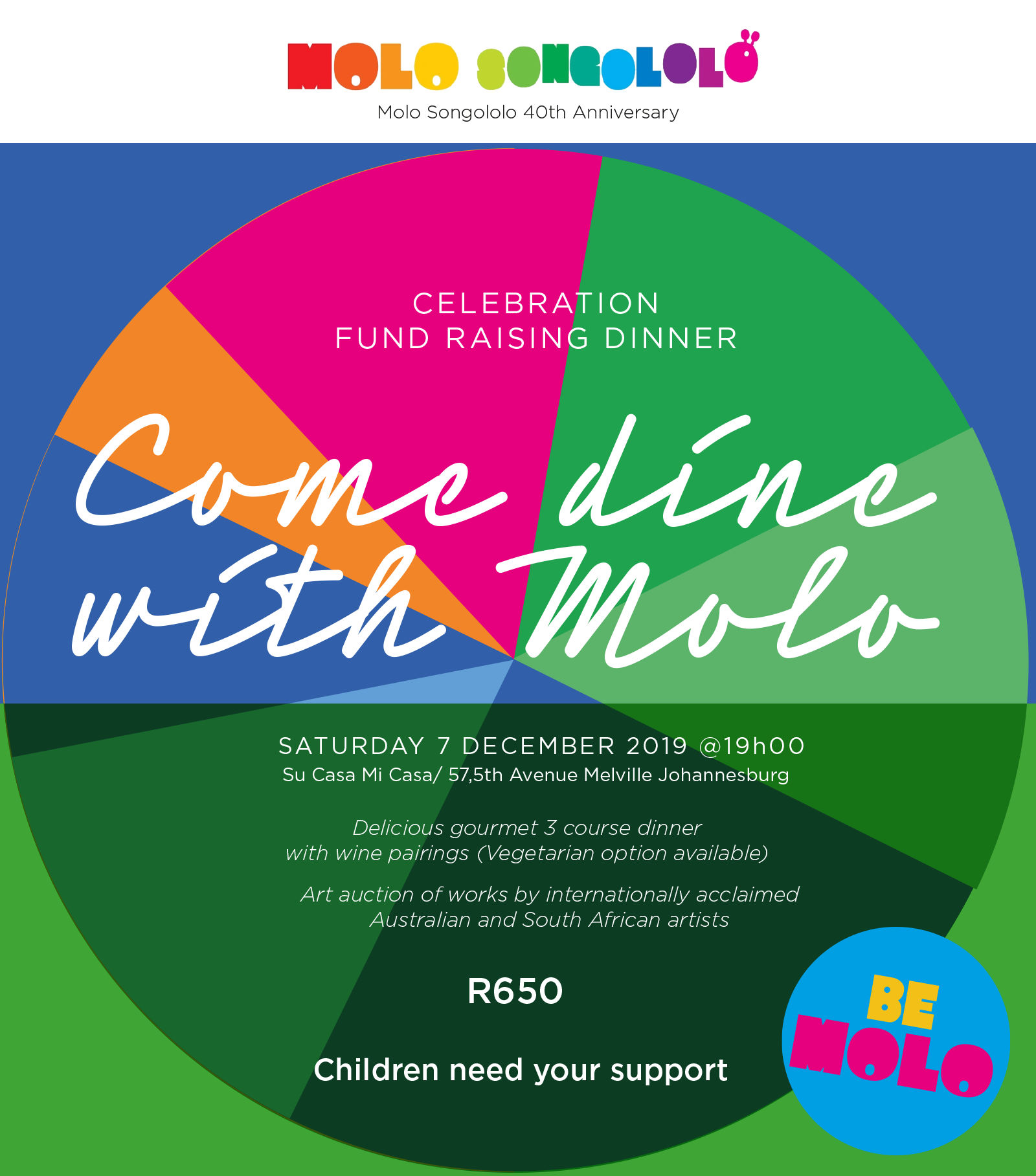Book tickets for COME DINE WITH MOLO - JHB