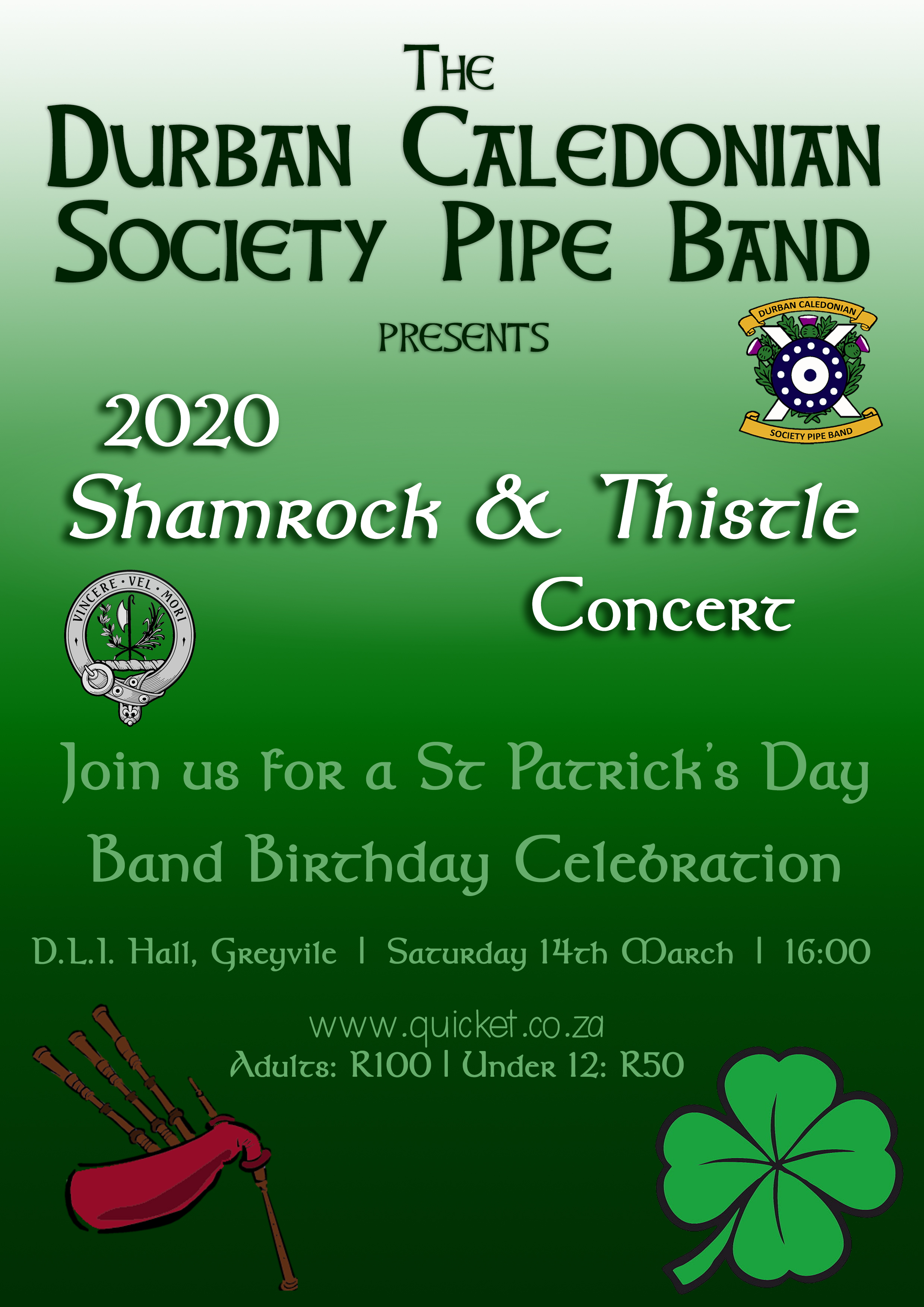 Book tickets for Shamrock & Thistle Concert 2020