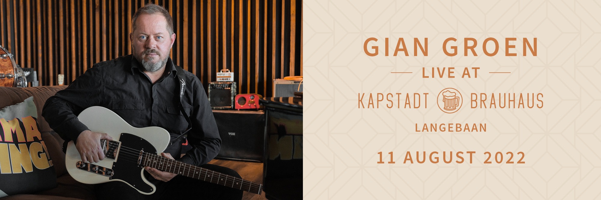Book tickets for Gian Groen live by Kapstadt Brauhaus Langebaan