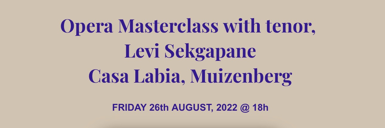 Book tickets for Opera Master Class