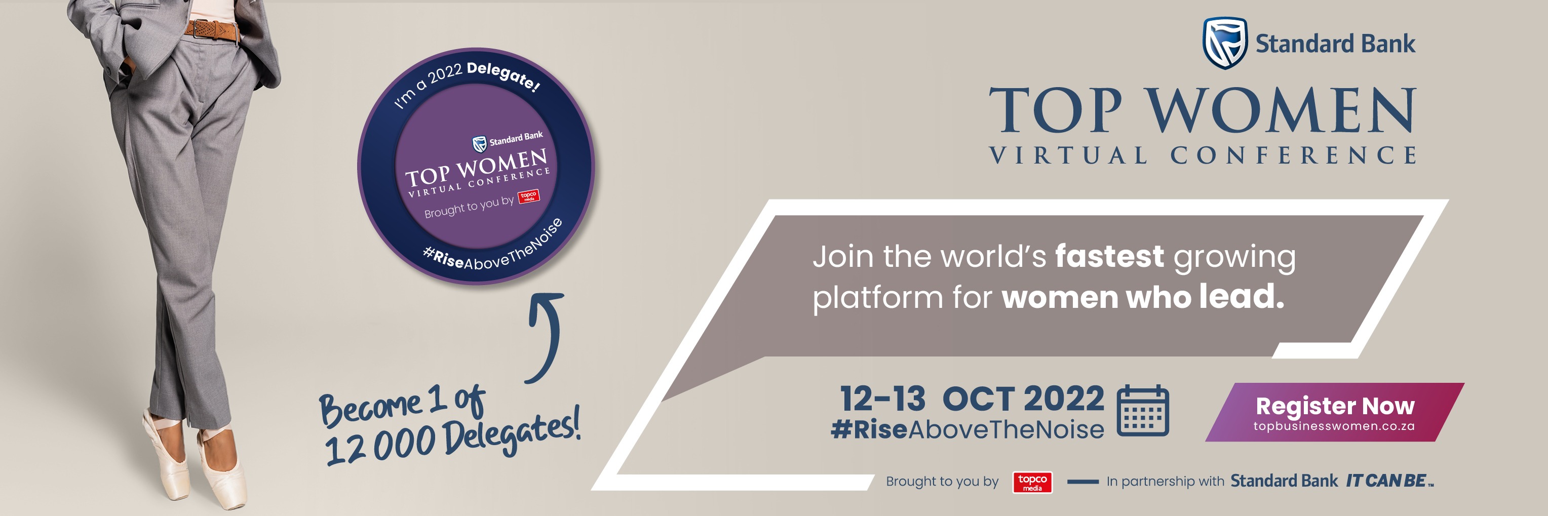 Book tickets for Standard Bank Top Women Conference 2022
