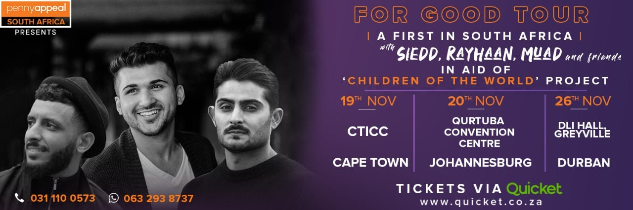 Book tickets for FOR GOOD TOUR DURBAN