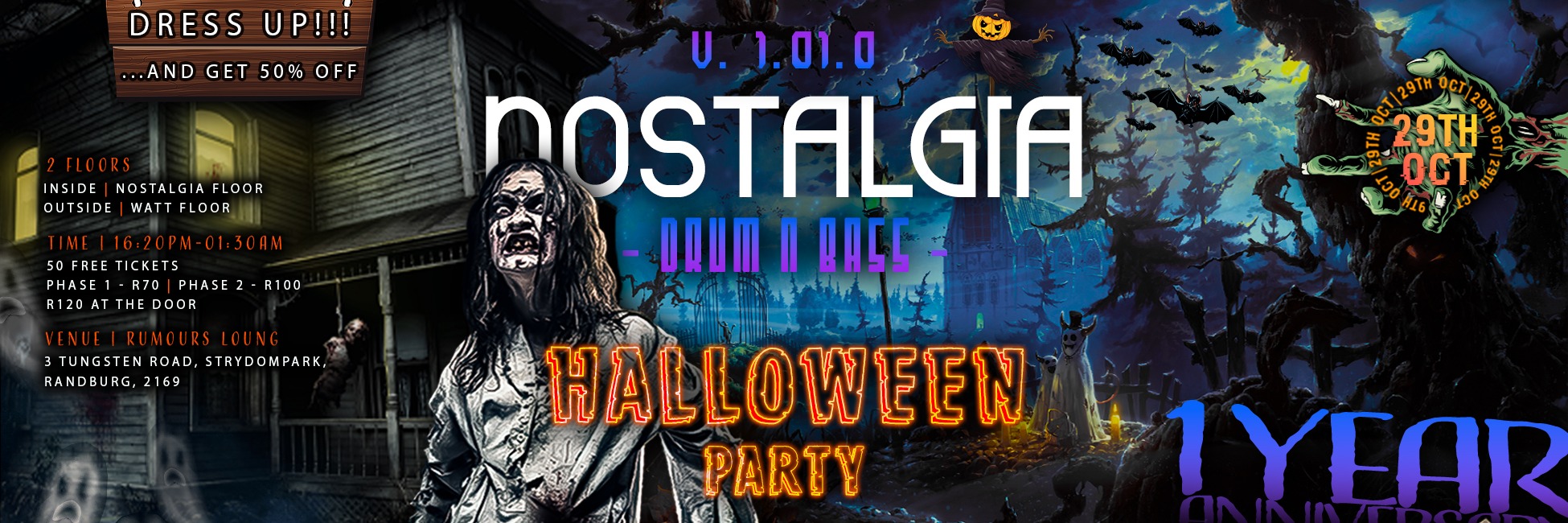 Book tickets for NOSTALGIA V. 1.01.0 (1 Year Anniversary) HALLOWEEN ...