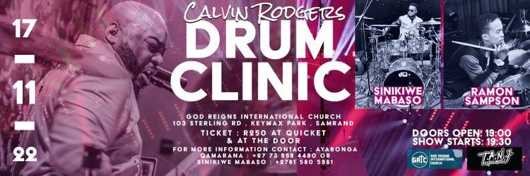 Book tickets for Calvin Rodgers Drum Clinic