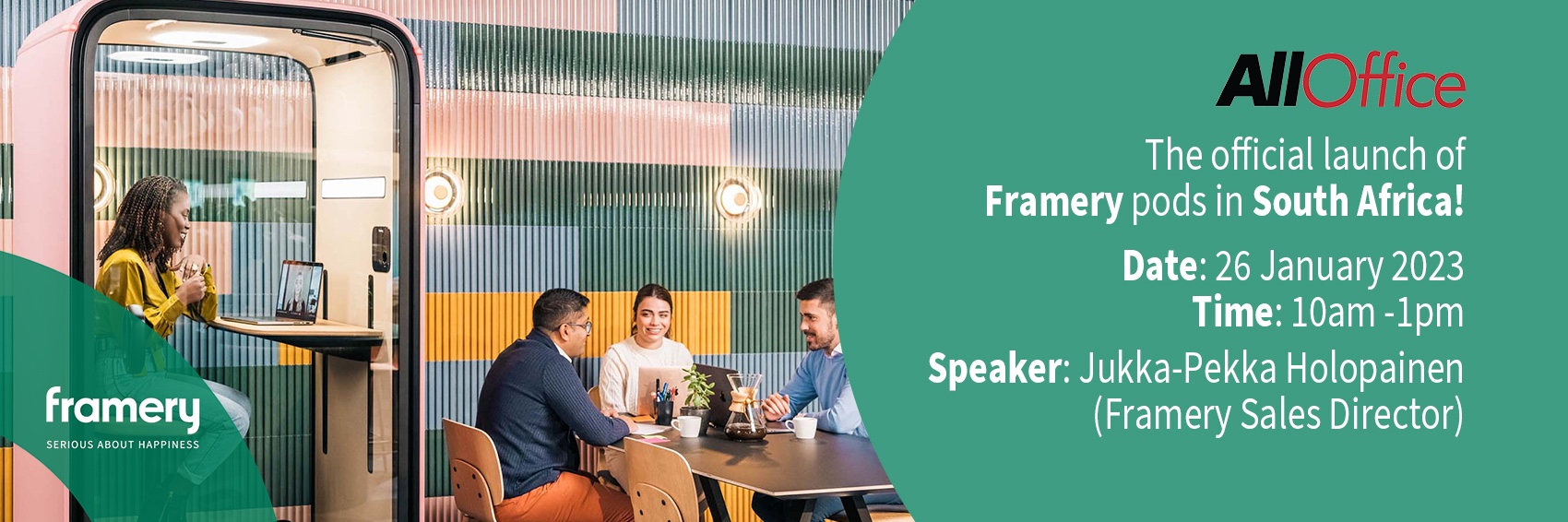 Book tickets for All Office - Exclusive Framery Launch Event