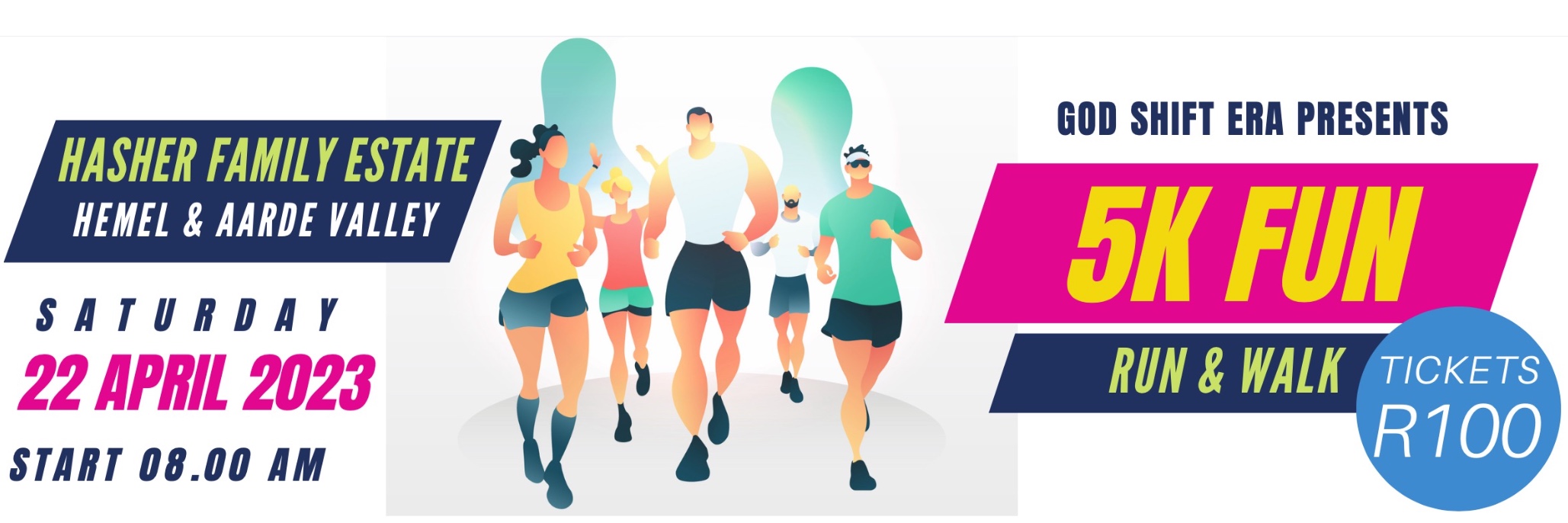 Book tickets for 5K Fun Walk/Run at Hasher Family Estate