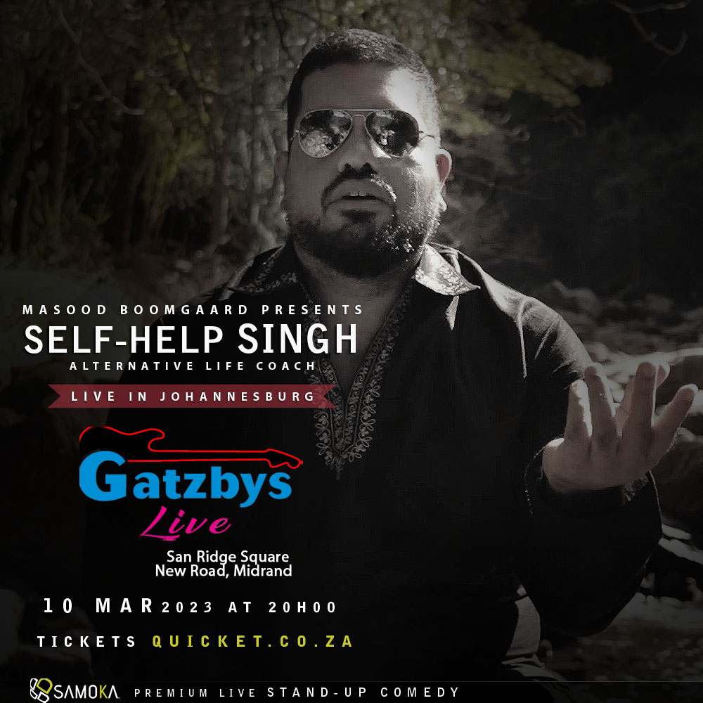 Book tickets for Masood Boomgaard presents: Self-help Singh LIVE in ...