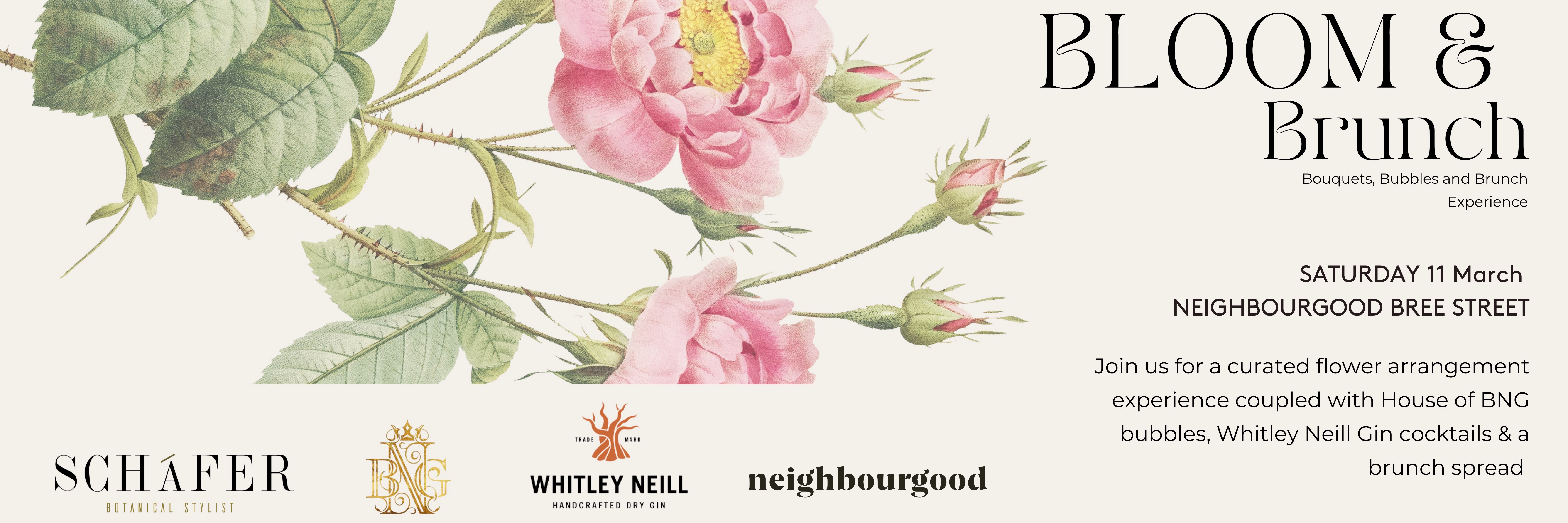 Book tickets for Bloom & Brunch | Creative Bouquet Experience