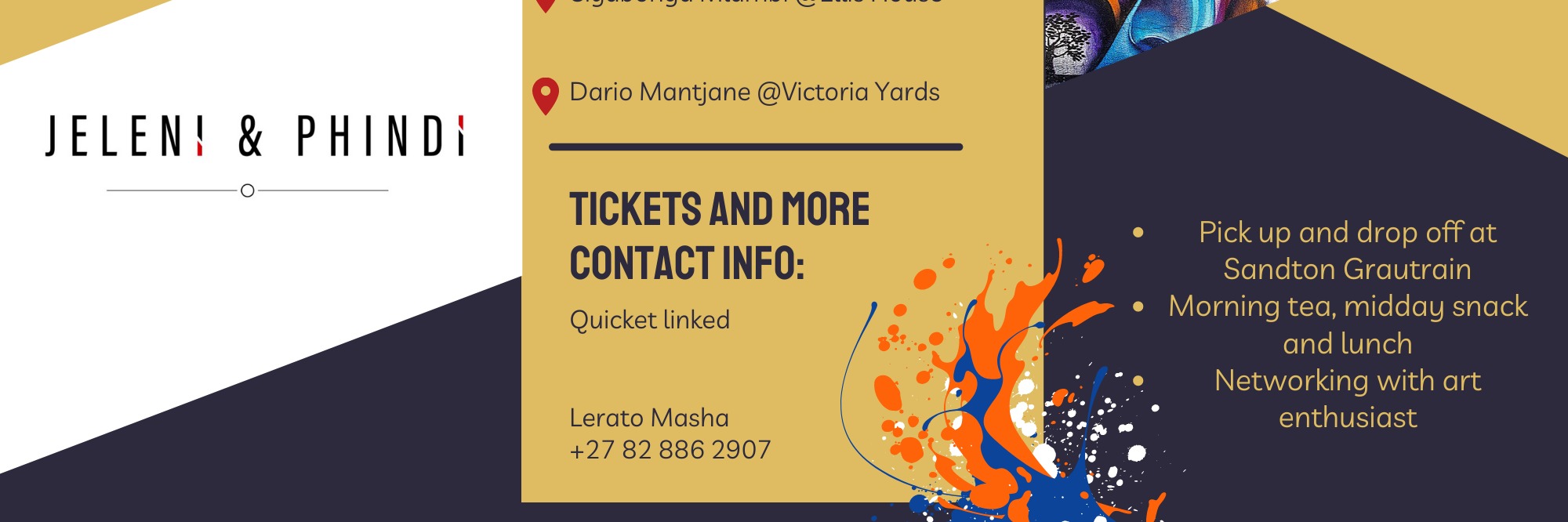 Book tickets for Jeleni&Phindi African Contemporary Art Experience Tours