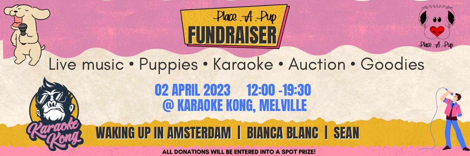Book tickets for Place A Pup Fundraiser