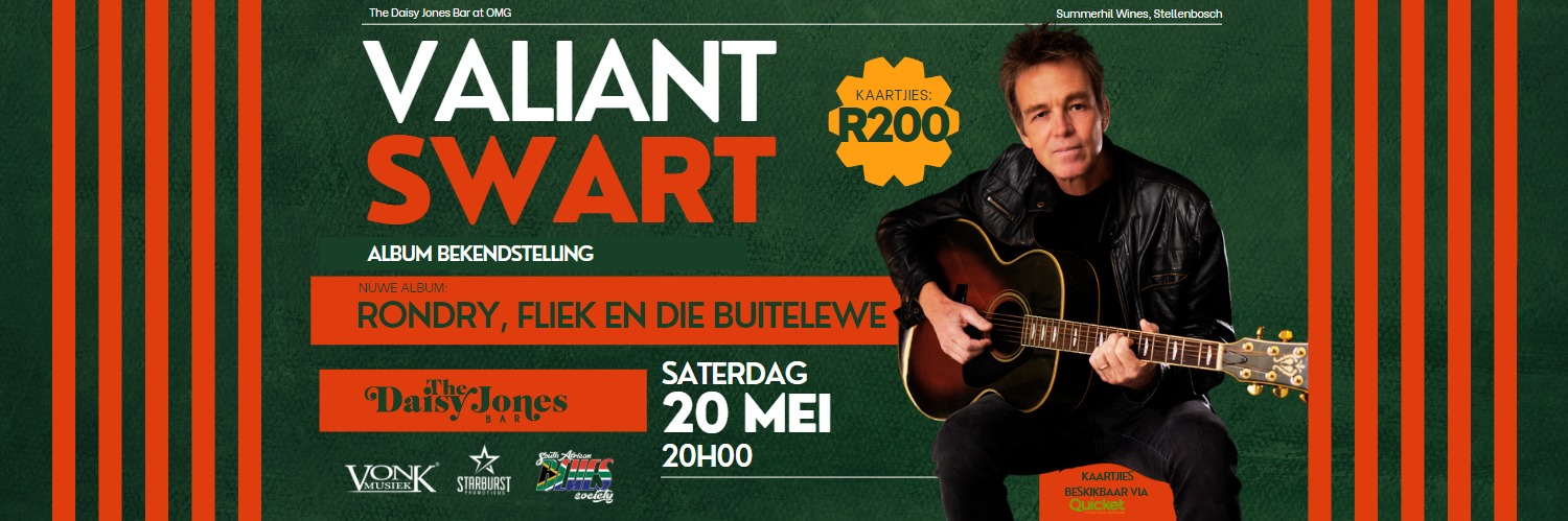 Book tickets for Valiant Swart ALBUM BEKENDSTELLING - LIVE at Daisy ...