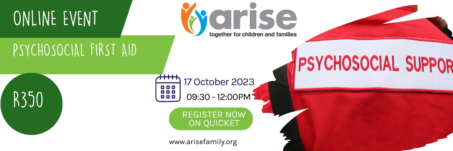 Book tickets for Psychosocial First Aid - Arise Online Training