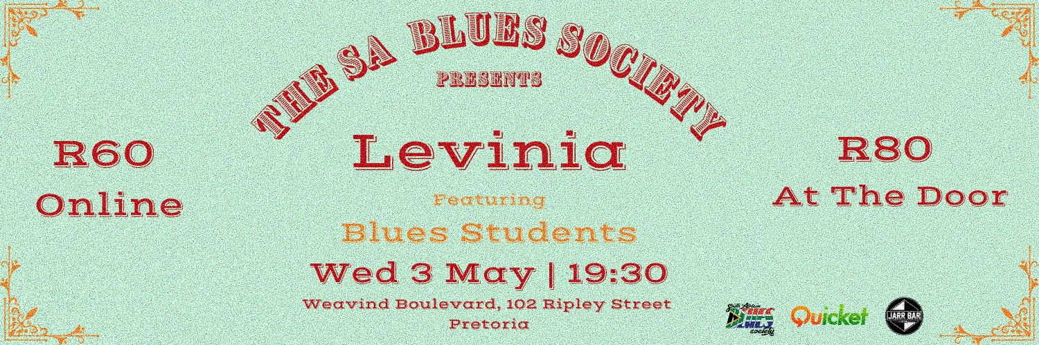 Book tickets for Levinia LIVE at Jarr Bar PTA