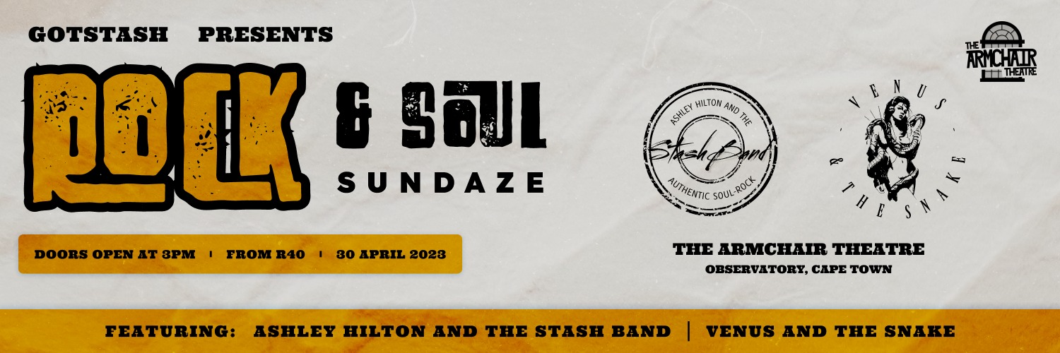 Book tickets for Stash Band / Venus and the Snake LIVE at The Armchair ...