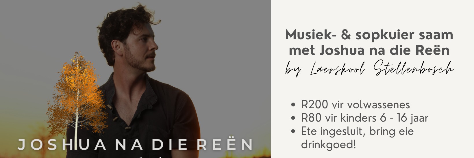 Book tickets for Joshua na die Reën Kuieraand