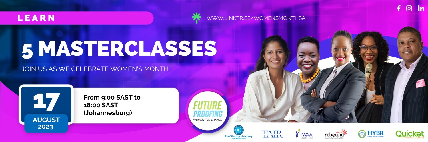 Book tickets for SA Women's Month Masterclasses