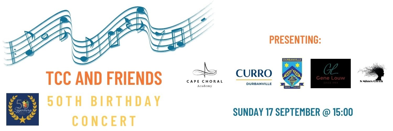 Book tickets for TCC and Friends 50th Birthday Concert