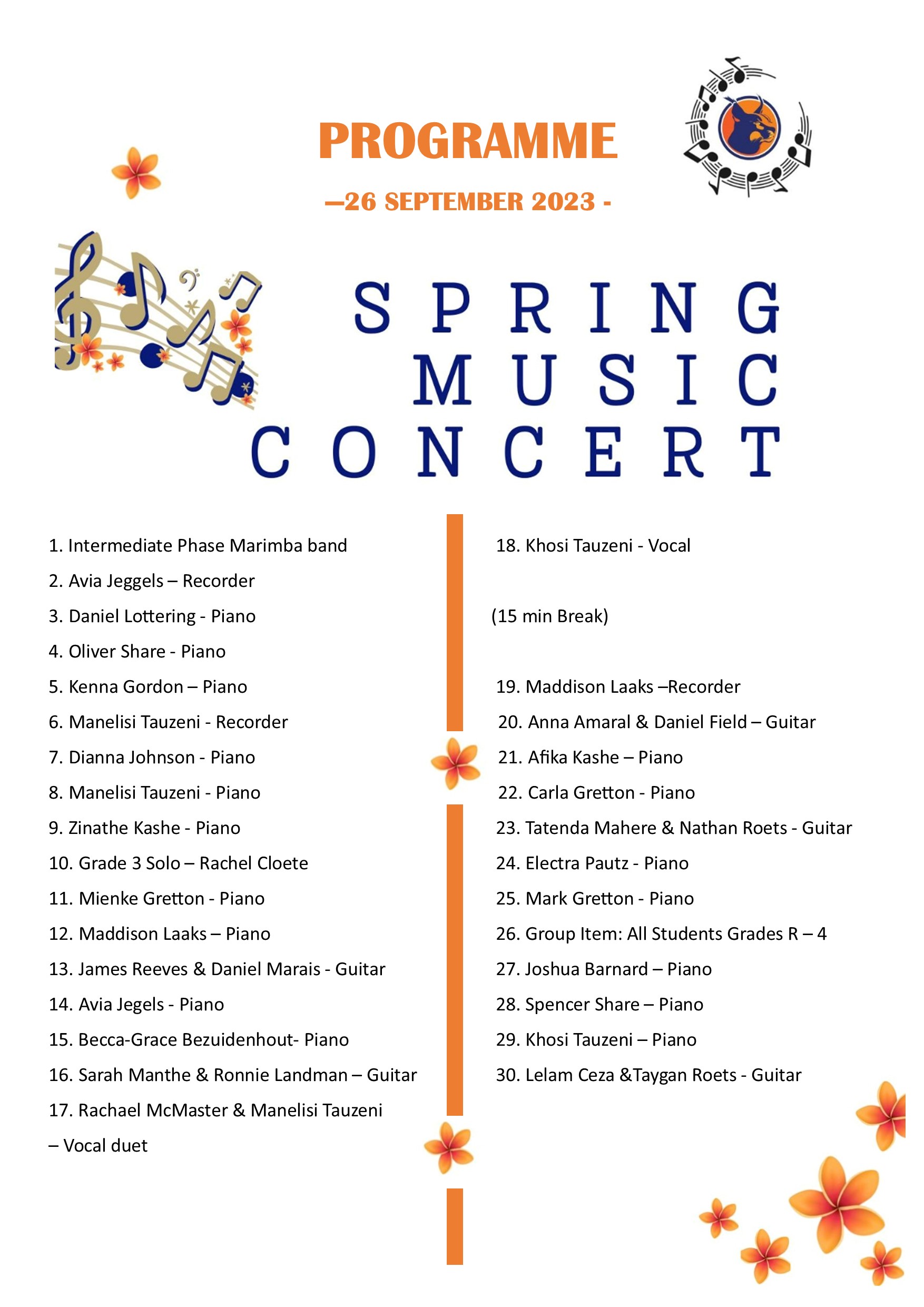 Book tickets for Spring Music Concert