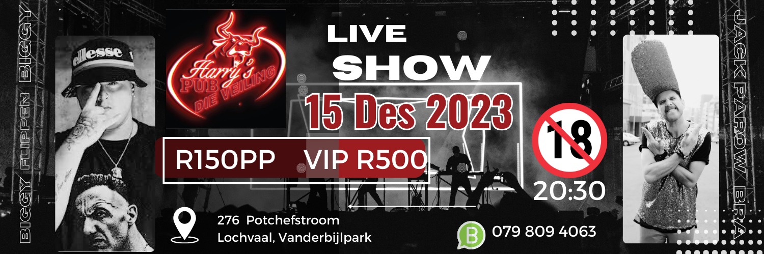 Book tickets for JACK PAROW & BIGGY LIVE @ DIE VEILING 15 DESEMBER'23