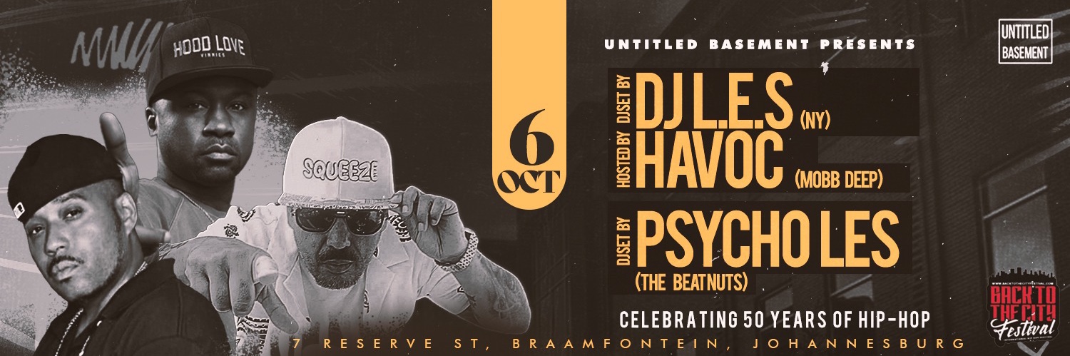 Book tickets for Untitled Basement presents L.E.S x HAVOC (Mobb Deep), Psycho Les (The Beatnuts)