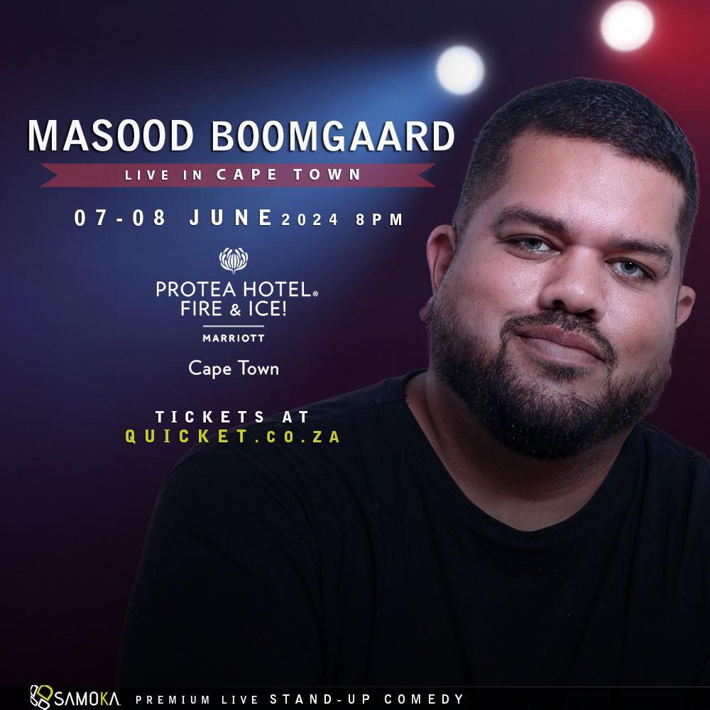 Book tickets for Masood Boomgaard LIVE in Cape Town at The Protea Hotel ...