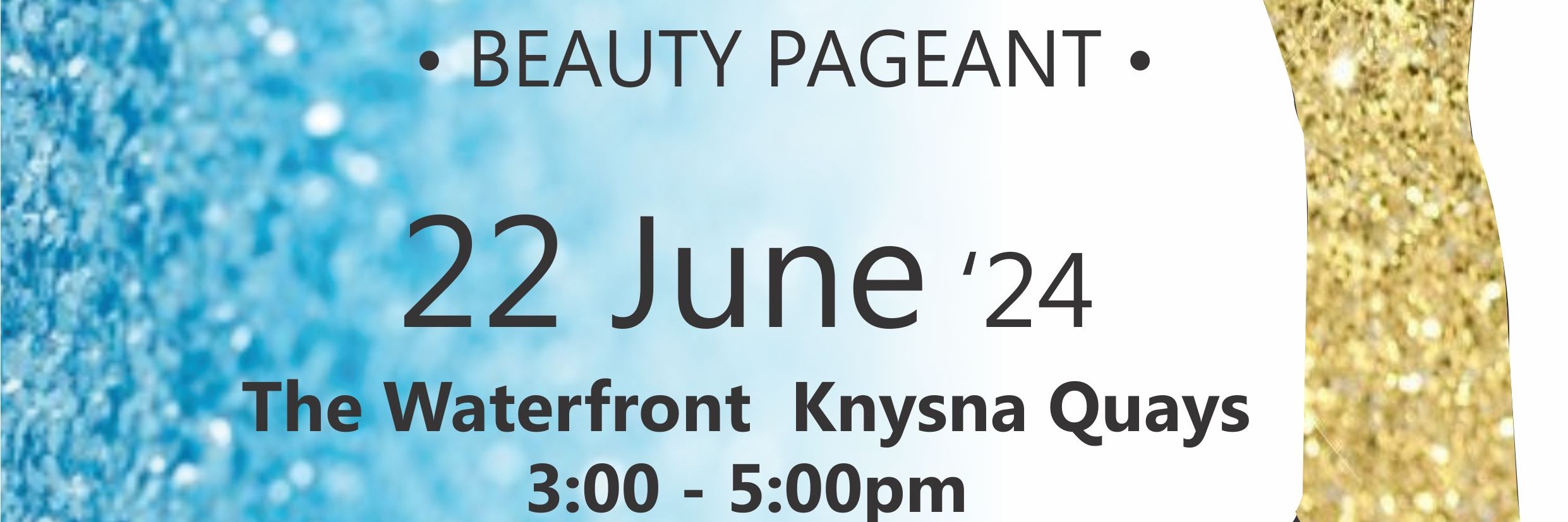 Book tickets for Miss Pearl '24 - The Pearl Of The Knysna Oyster Festival