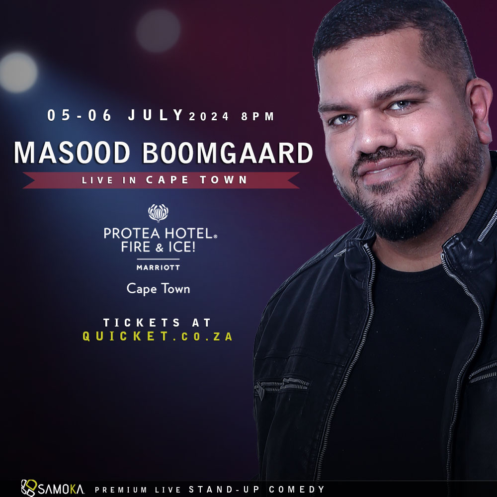 Book tickets for Masood Boomgaard LIVE in Cape Town at The Protea Hotel ...