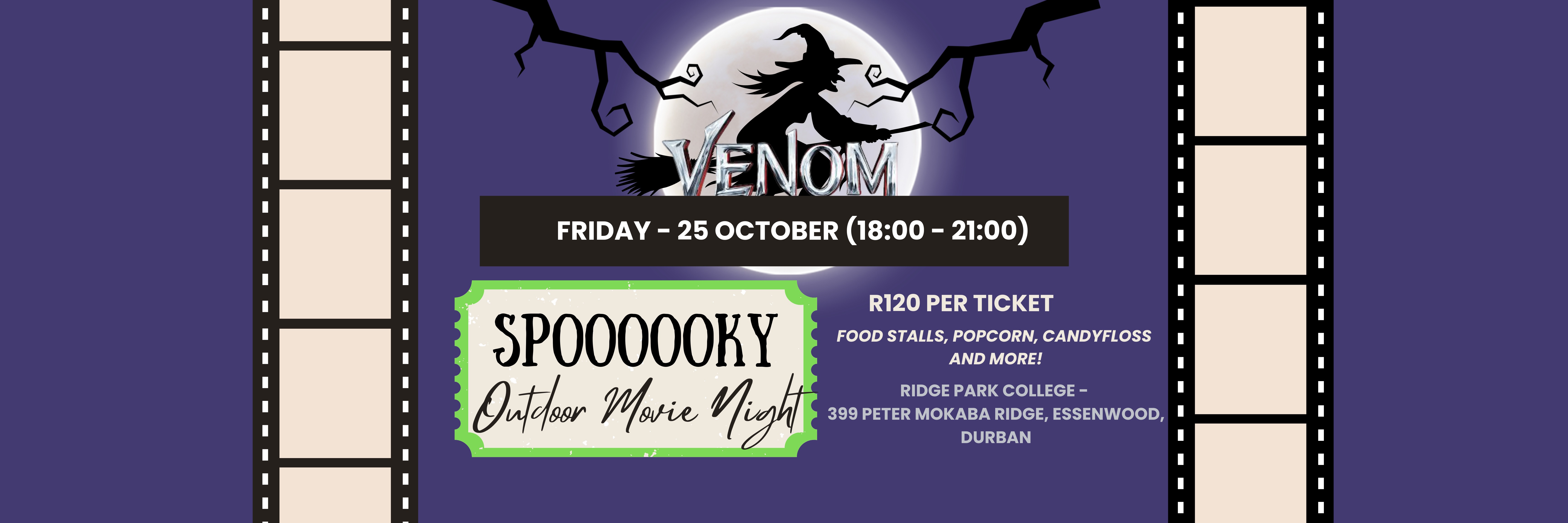 Book tickets for Spooky Outdoor Movie Night