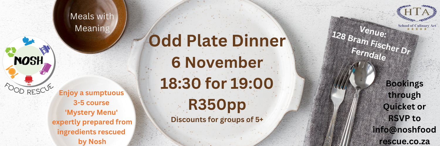 Book tickets for Nosh Odd Plate Dinner - November 2024