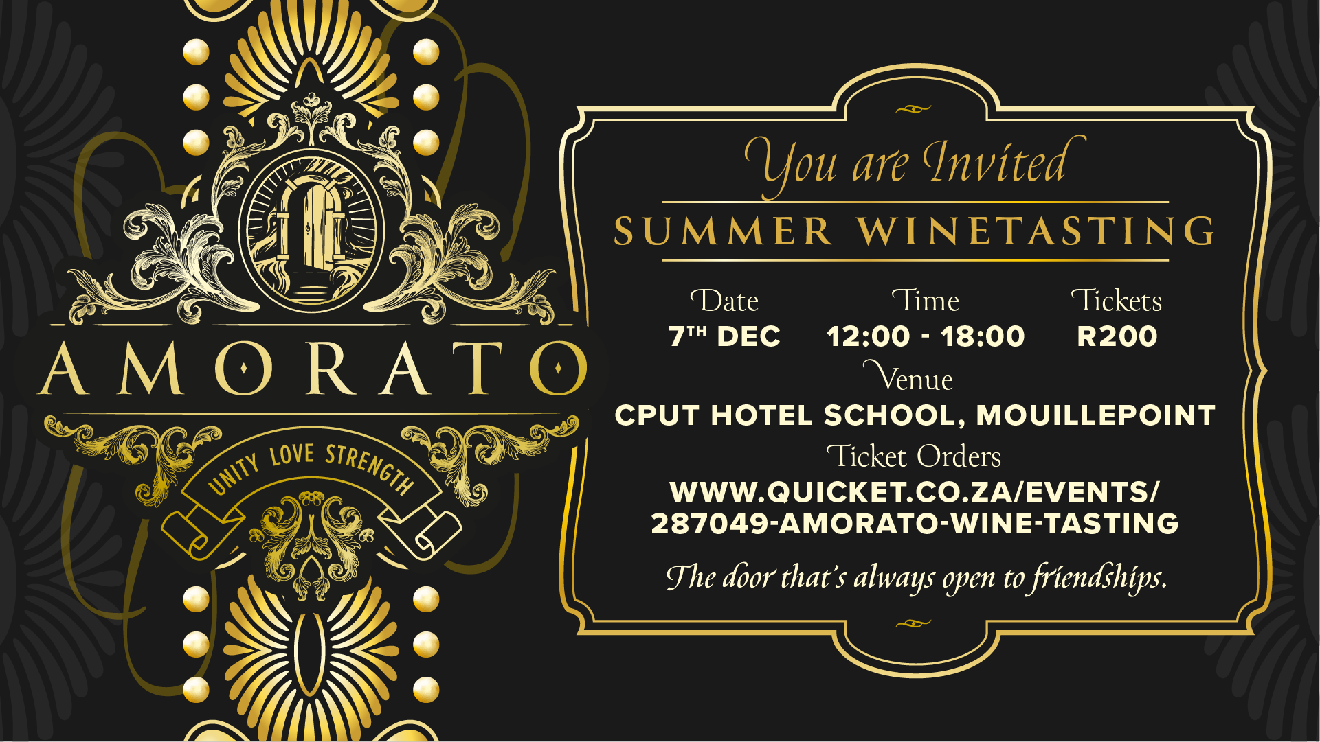 Book tickets for Amorato Wine Tasting