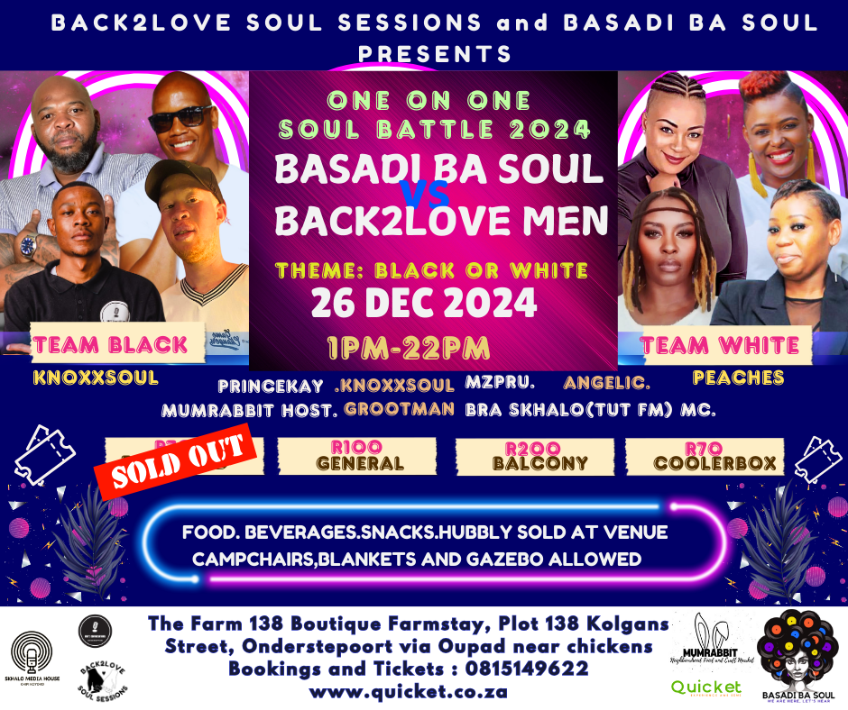 Book tickets for Back2love Soul Sessions and Basadi Ba Soul(One on one ...