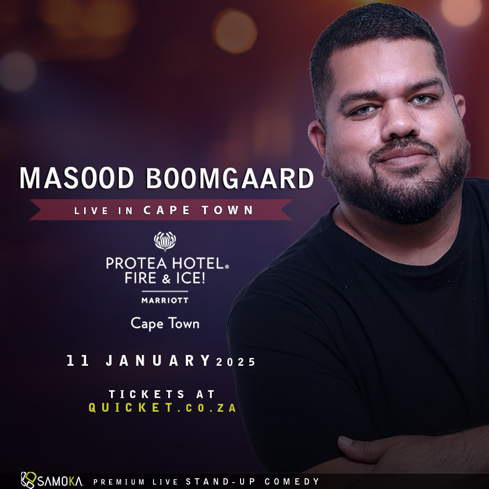 Book tickets for Masood Boomgaard LIVE in Cape Town at The Protea Hotel ...