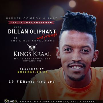 LIVE Jazz, Dinner & Comedy with Dillan Oliphant & Friends