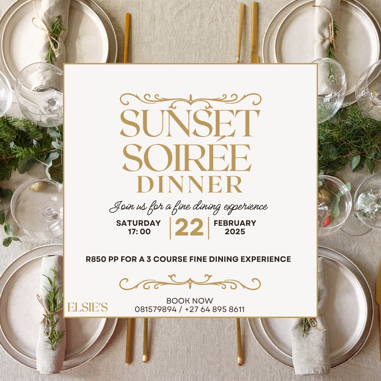 Book tickets for Sunset soirée