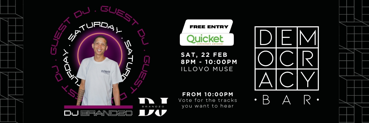 Book tickets for DJ Takeover @ Democracy Bar: DJ Brandzo