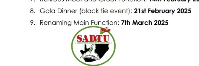 SADTU ALICE BRANCH on Quicket