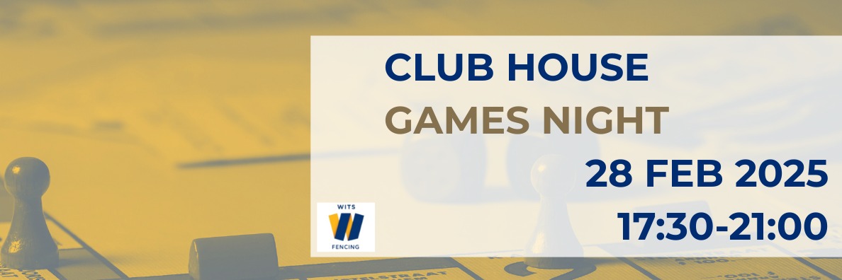 Book tickets for WITS FENCING CLUB: GAME NIGHT