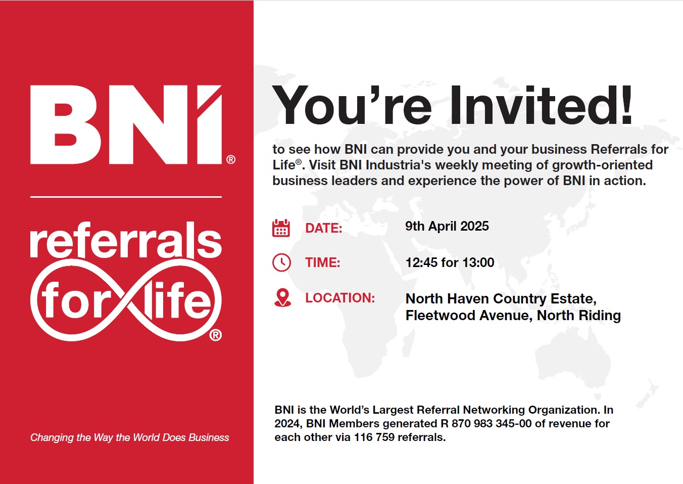 Book tickets for BNI Industria Business Networking Open Day
