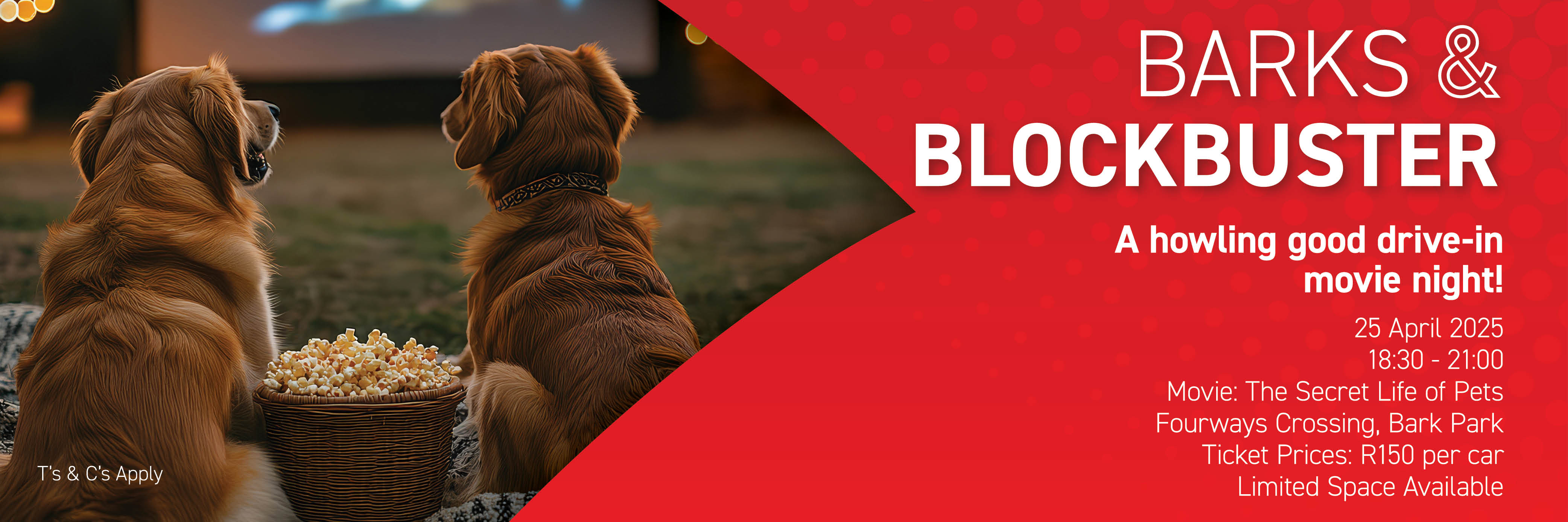 Book tickets for Barks & Blockbusters - Petfriendly Drive-In Movie Night