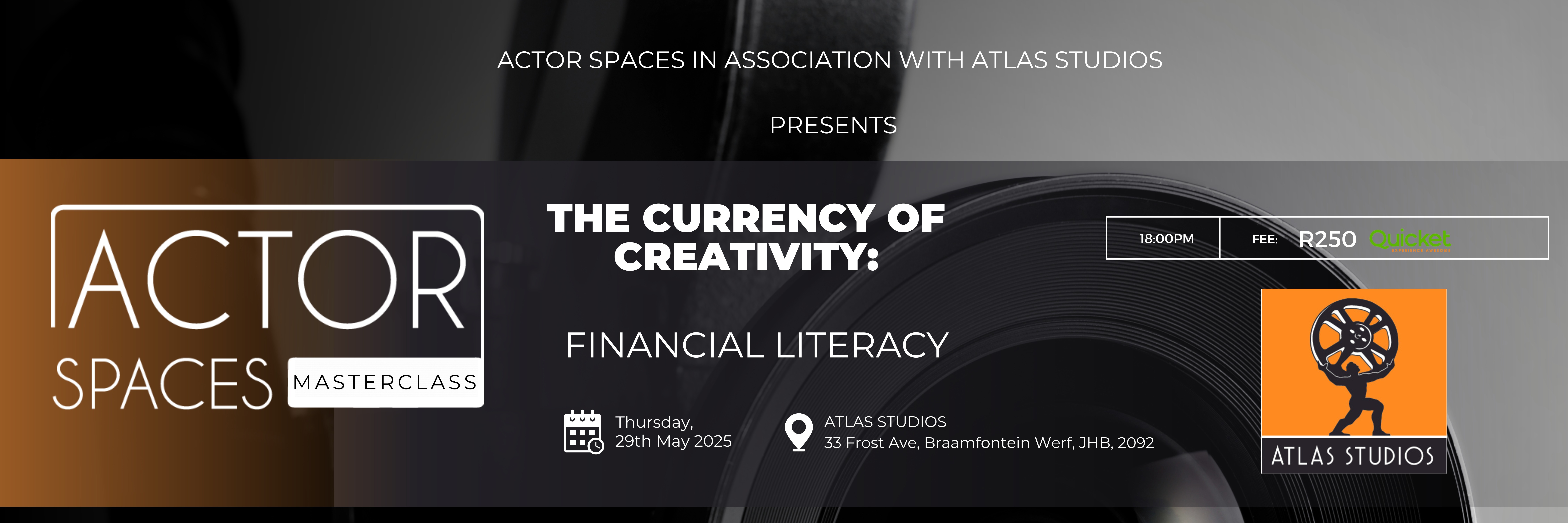 Book tickets for Actor Spaces Masterclass