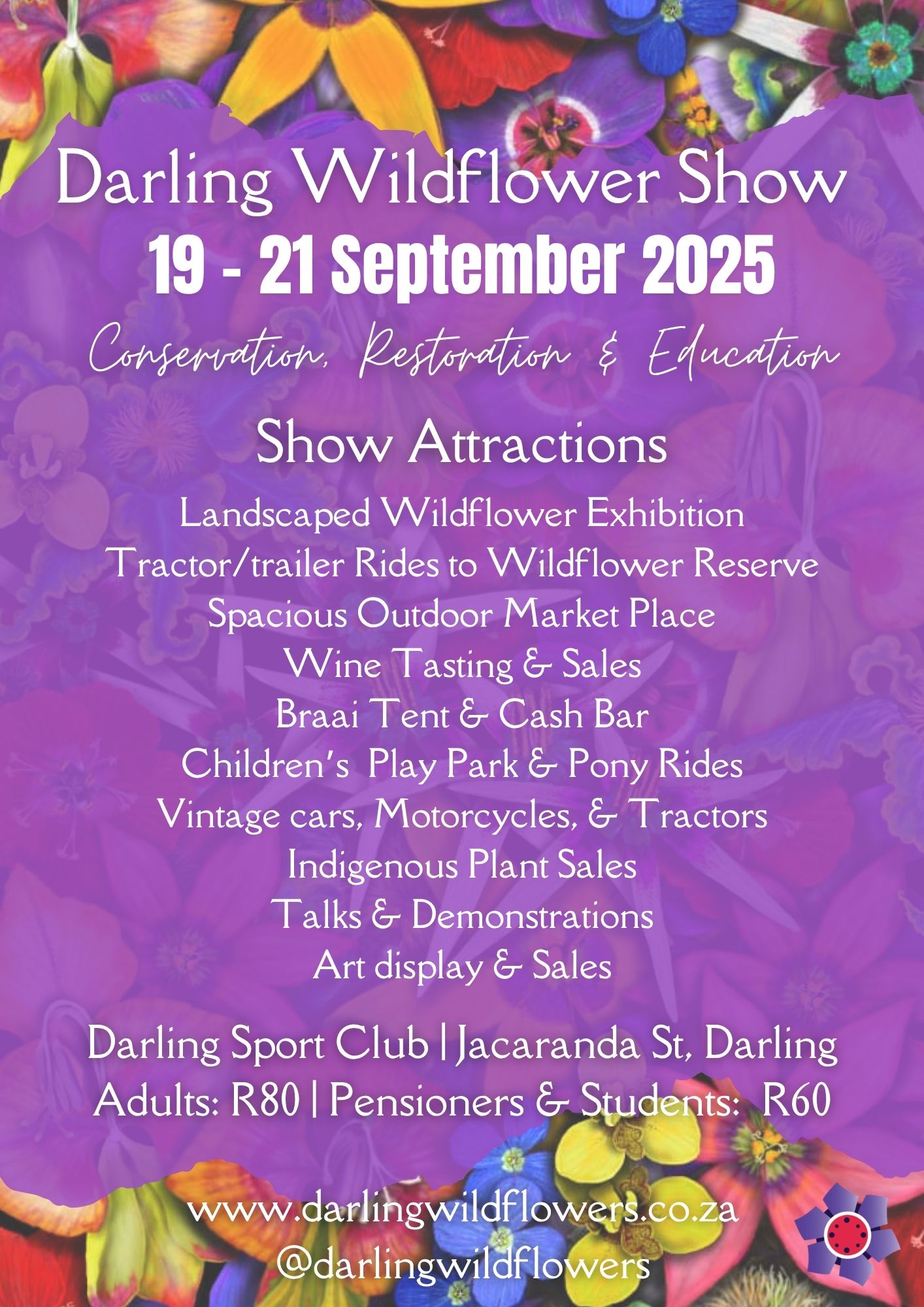 Book tickets for Darling Wildflower Show 2025