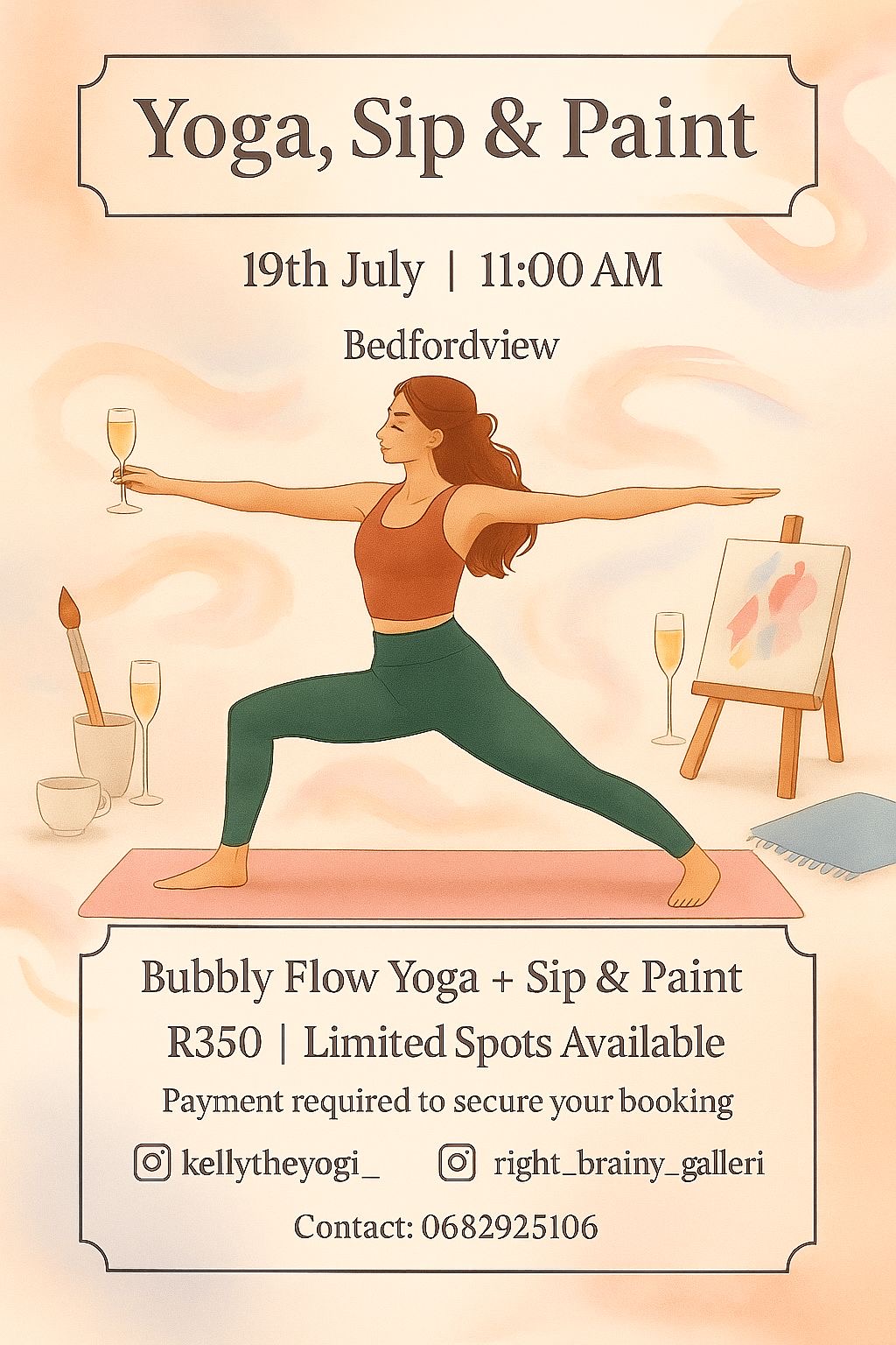 Book tickets for Yoga, Sip & Paint