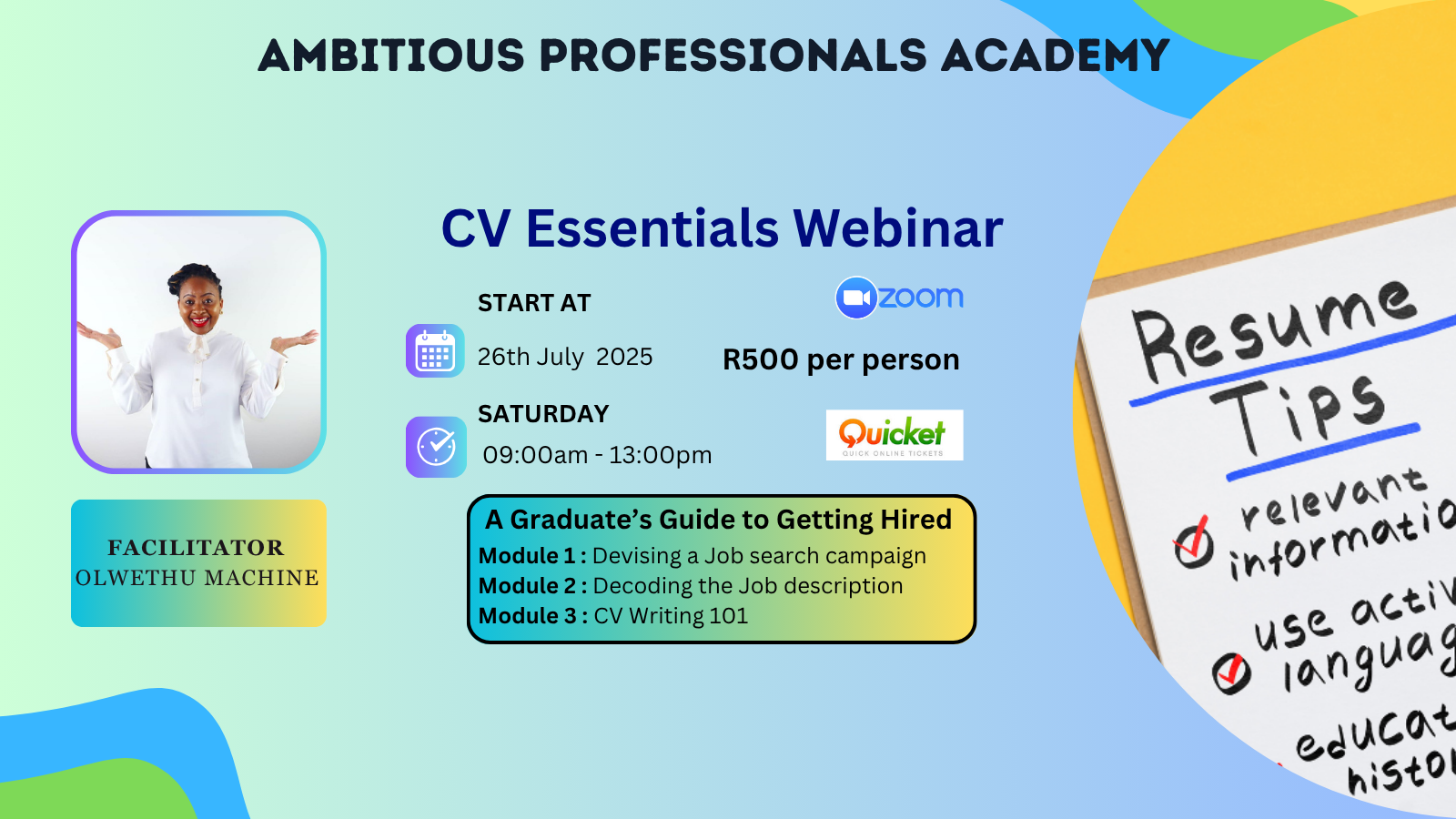 Book tickets for CV Essentials: A Graduate's Guide to Getting Hired